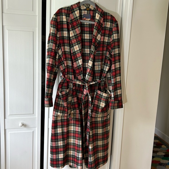 Pendleton | Other | Vintage Pendleton Wool Stewart Dress Tartan Bathrobe Large | Poshmark
